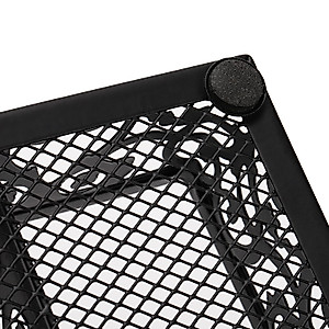 Coloch Metal Utensil Drawer Organizer with 5 Compartments , Black Flatware Storage Organizer Mesh Wire Silverware Tray with Foam Sheet for Knives, Spoons, Forks, Kitchenware