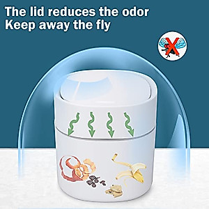 Business King Mini Trash Can with Lid 2 pcs & Trash Bag 360 pcs