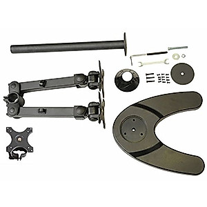 MonMount Triple Monitor Stand Freestanding Triangle Orientation Holds Up to 27-Inch Screens, Black (LCD-3501T-B)