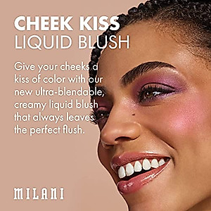 Milani Cheek Kiss Liquid Blush Makeup - Blendable & Buildable Cheek Blush, Lightweight Liquid Blusher and Cheek Color (Pink Flirt)