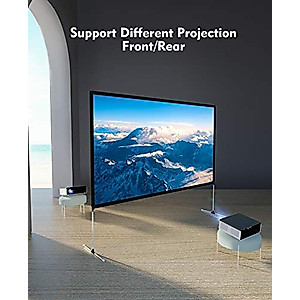 Projector Screen and Stand, 100 Inch 4K HD 16:9 Portable Wrinkle-Free Outdoor Projector Screen with Carry Bag for Home Theater Backyard Cinema Rear Front Projections (3)