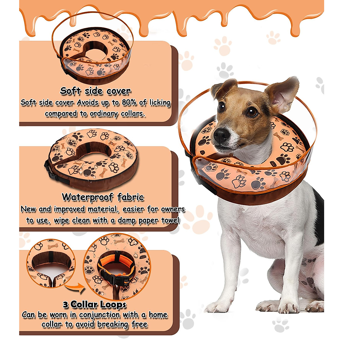 Dog Cones for Medium Dogs,Soft Cone for Dogs After Surgery,Inflatable Dog Cone,Dog Donut Collar,Dog Neck Donut,Cone for Dogs to Stop Licking(Medium Dog Cone)