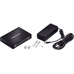 TRENDnet 6-port Gigabit Poe+ Switch, TPE-TG611, 4 X Gigabit Poe+ Ports, 1 X Gigabit Port, 1 X SFP Slot, Supports 100/1000Base-FX Fiber SFP Modules, Ethernet Desktop Network Switch, Lifetime Protection