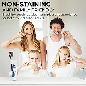 Toothpaste Gel Nano Silver Technology - Fluoride Free, SLS Free, Non-Abrasive, No BPA, Non-staining, Family Friendly, Promotes Fresh Breath and Mouth, Natural, Peppermint, 4oz