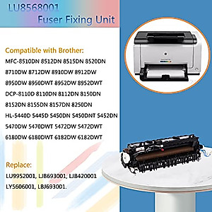 LU8568001 LU9215001 Fuser Fixing Unit Compatible with Brother Printer, for MFC-8950DW MFC-8710DW,DCP-8110 DN, DCP-8155 DN, HL-5440D, HL-5450DN, HL-5470DW, HL-6180DW, Maintenance Kit