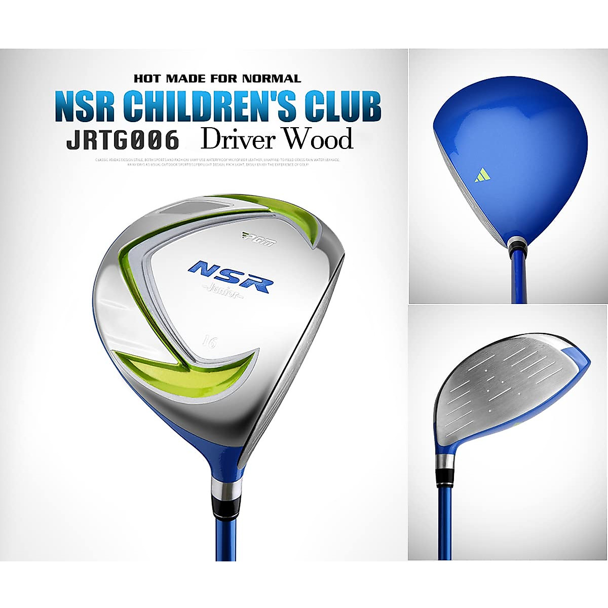 PGM Junior Golf Club Complete Set Includes Driver, Hybrid, 7, 9, Wedge Irons, Putter, Stand Bag Right Handed for Children Kids 6-8, 6 Pieces Youth Golf Clubs with 2 Headcovers for Boys & Girls