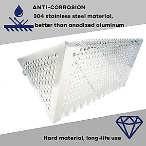 Sand Fleas Rake, Stainless Steel Sand Sifter, Detachable 47 Inches Long Handle, 15.7 Inches Width Basket, Sand Crab Catcher with Sharp Teeth,Collapsible Sand Fleas Catcher for Travelling.