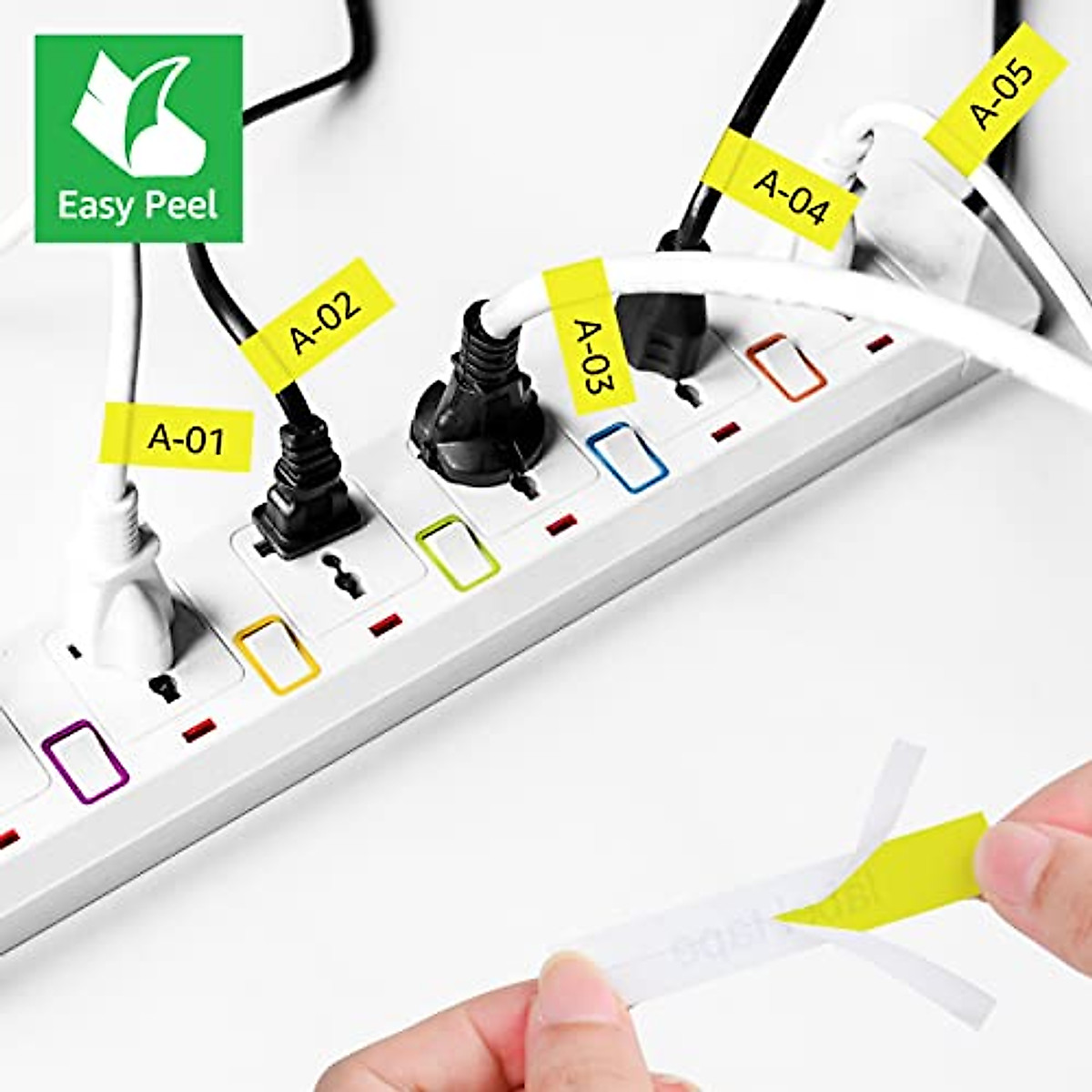 GREENCYCLE 4 Pack Compatible for Brother AZe-FX631 TZ-FX631 Black on Yellow Flexible ID Tape for Wire Cable 1/2 inch x 26.2 ft 12mm x 8m Work with Ptouch PT-P750W PT-P700 PT-D210 PT-D600 Label Maker