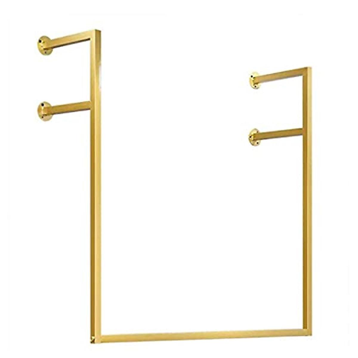 TBVECHI Simple Houseware Commercial Grade Clothing Garment Rack, Heavy Duty Detachable Wall Mounted Gold Garment Bar, F-Shaped Shelf Wedding Dress Organization