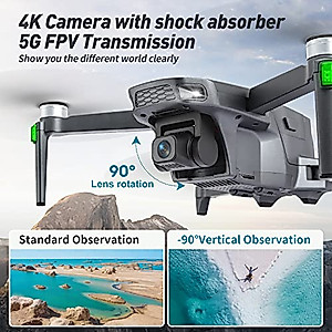 XiL Drones with 4K UHD Camera for adults Beginner,2 Batteries 60 Mins Flight Time GPS Foldable FPV UAV RC Quadcopter,Optical Flow,5Ghz WiFi Transmission,Auto Return,Follow Me, Brushless Motor,Circle Fly, Waypoint Fly