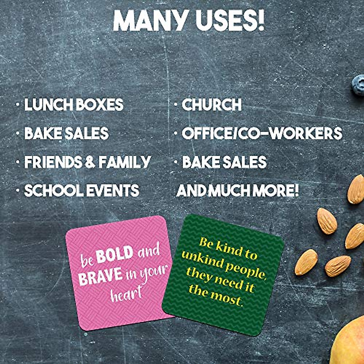 Savoychef 100 Motivational Inspirational Cards- Encouragement, Gratitude, and Self Care - 3"x3" Size