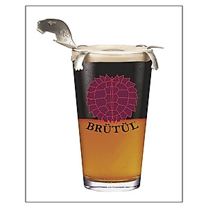 HIC Kitchen Brutul Black And Tan Turtle Beer Layering Tool, Stainless Steel
