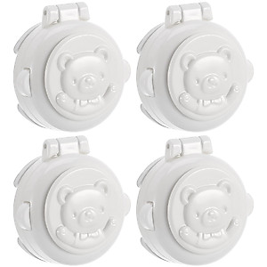 DOITOOL 4Pcs Children Safety Button Covers Security Lock,Child Proof Car Washing Machine Key Start Protection Cover,Baby Safety Prevent Pressing Device for Stove Refrigerator Washer
