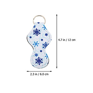 12Pcs Portable Lipstick Holder Keychain Neoprene Keyring Holder Lip Balm Case Pouch for Christmas