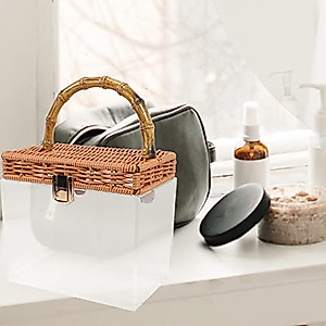 Zerodeko Box makeup travel vanity bag with mirror large desk travel cosmetic case cosmetic cases for traveling transparent storage case skin care storage Bamboo bridesmaid Organizer Acrylic