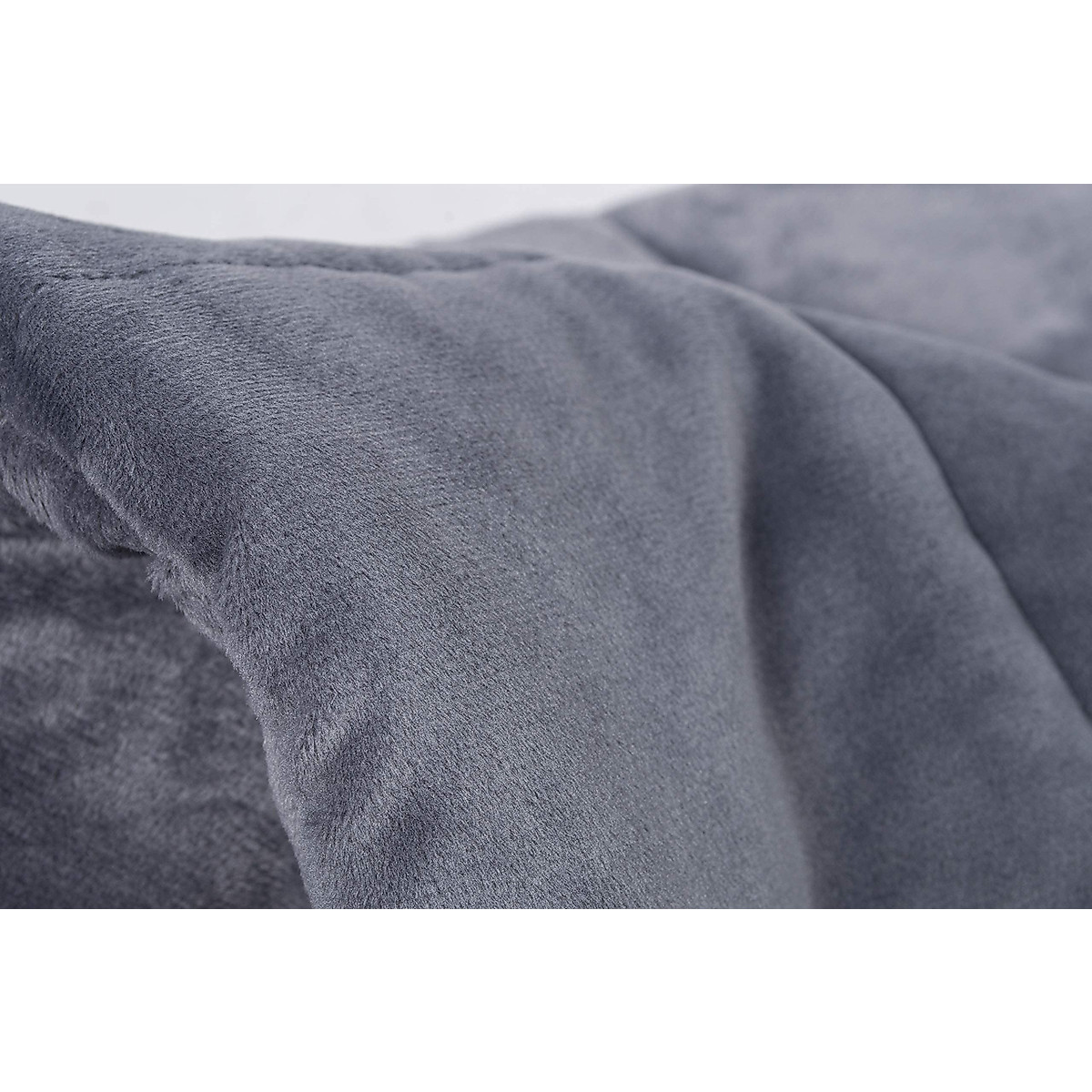 ZooVaa Weighted Sleeping Bag - Soft Microfiber Minky Weighted Blanket 13LB Compression Camping Blanket with Glass Beads for Kids and Small Adults (30x80” Dark Gray)