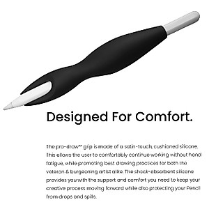 Pro-Draw The Grip for Apple Pencil Pro, 1st /2nd Gen Apple Pencil, and USB-C model // More Comfort. Better Control.