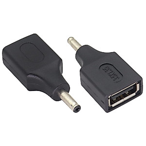 AAOTOKK (2 Pack USB to DC 3.5×1.35mm Power Adapter 5 Volt USB 2.0 A Female to DC 3.5 × 1.35 mm Male Jack DC 5V Barrel Power Plug Charger Cord Connector for 5 V DC or USB Charging Device(F/3.5×1.35)