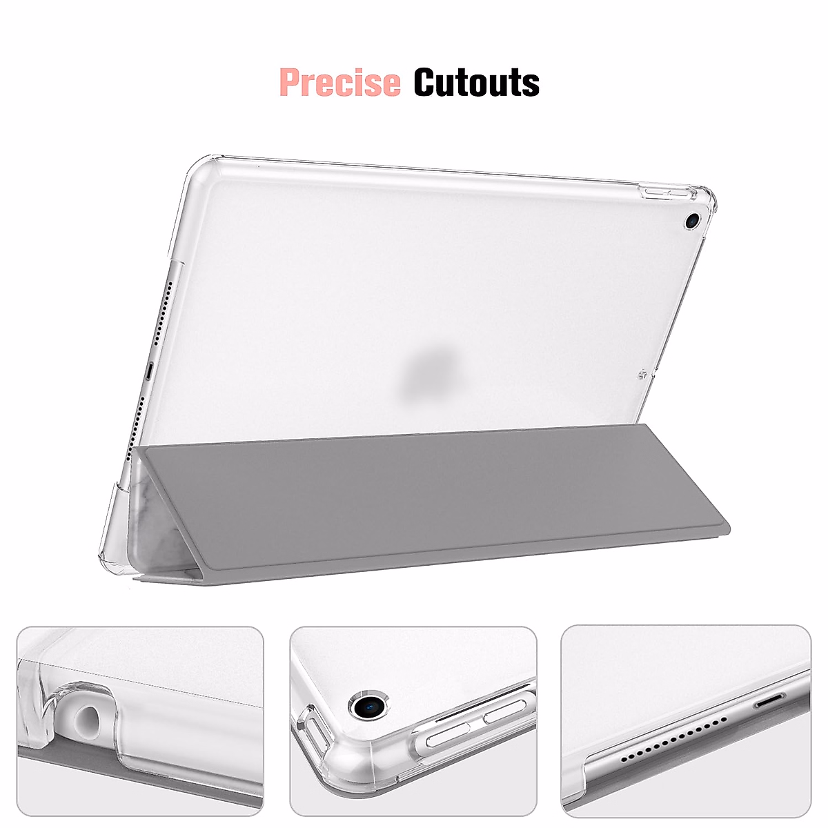 Fintie Case for iPad 10.2 Inch 9th Generation (2021) / 8th Generation (2020) / 7th Gen (2019)- Lightweight SlimShell Stand Cover with Translucent Hard Back Protector, Auto Sleep/Wake, Marble White