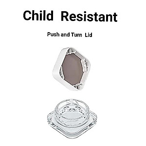 Green Canamaster 90 Pack of 9ml Square Glass Jars with Child Resistant White Lids - Ideal for Storing Concentrates and Other Small Items Safely