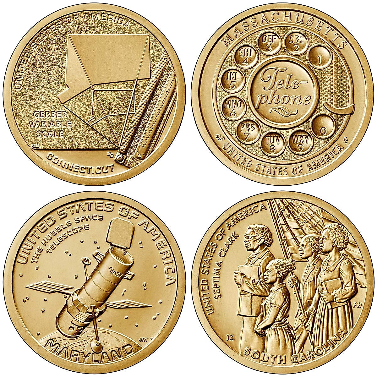 2020 D American Innovation 4 Coin Set 1 Dollar Coins Denver Mint Uncirculated