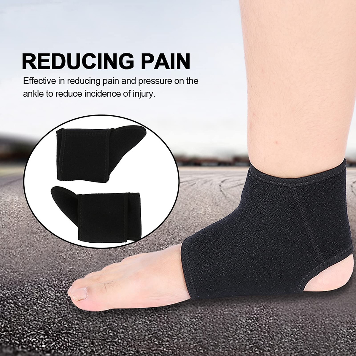Agatige 2Pcs Ankle Brace, Elastic Ankle Support Brace Foot Guard, Ankle Protector Stabilizer for Basketball, Volleyball, Running, Injury Recovery, Sprain, Achilles, Tendon