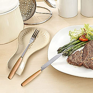 Spoon Rest,MEKY Spoon Rest for Stove Top, Farmhouse Spoon Rest for Kitchen, Safe Dishwasher, Anti-scratch Coffee Spoon Rest, Heat-Resistant Cooking Utensil Rest-Wheat Color