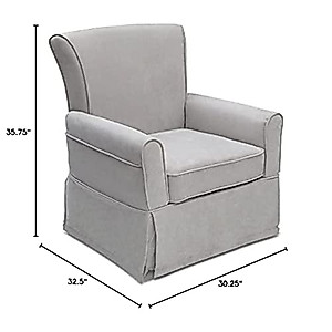 Delta Children Benbridge Glider Swivel Rocker Chair, Dove Grey