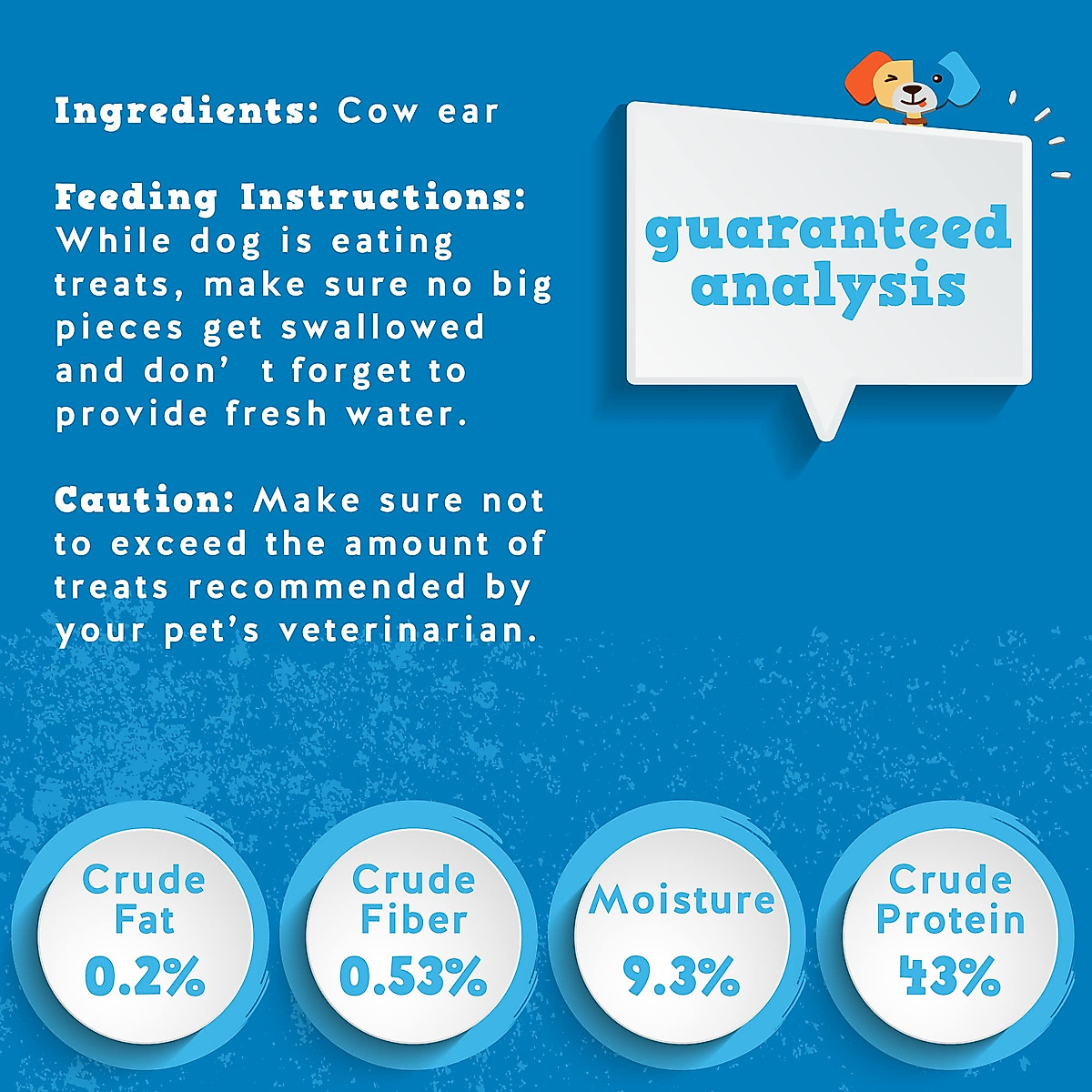 Jack&Pup Natural Cow Ears for Dogs Single Ingredient Dog Treat, Unbleached Healthy Dog Treats Natural Dog Treats for Medium Dogs with Chondroitin Joint Health for Dogs Cow Ear Dog Chews (15 Pack)