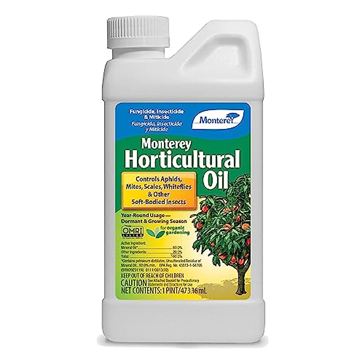Monterey LG 6286 Horticultural Oil Concentrate Insecticide/Pesticide Treatment for Control of Insects, 16 oz
