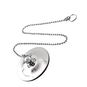 COOLHIYA Bath Drainer Plug Drain Filter Sink Stopper Drain Stopper with Chain Bathroom Accessories Shower Plug Cover Kitchen Sink Plug Sink Drain Sink Bathtub Bath Plug Seal Eraser Silver