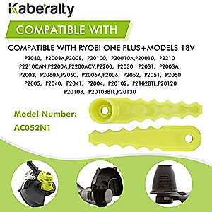 Kaberalty AC052N1 Replacement Serrated Blades Compatible with Ryobi 18V 2-in-1 Pivoting Auto Feed String Trimmer P2200 P2030 P2031 P2003A P2003 P2060A P2060 P2006 RY40210 RY40210A P2080 P2200 (18Pack)