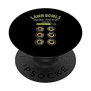 Funny Lawn Bowls Six Pack Idea For Men & Lawn Bowling PopSockets Swappable PopGrip