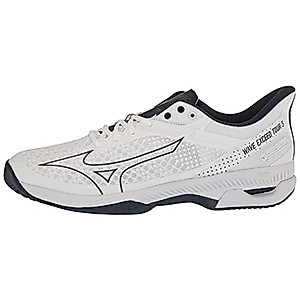 Mizuno Wave Exceed Tour 5 AC Men Tennis Shoe, White-Dress Blue, 9.5