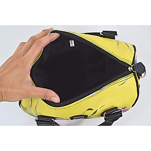 Liquor brand Aloha Hawaiian Luau Hawaiian hibiscus print Round Purse Handbag (Yellow)