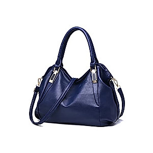SMALLBLUER Women Hobo Handbag Classic Shoulder Bag Fashion Crossbody Bags Purse-Blue