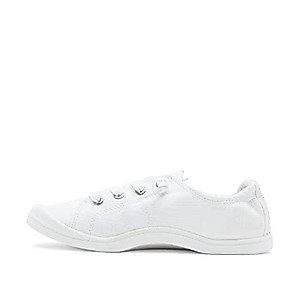 Roxy Women's Bayshore Slip on Sneaker Shoe, Alloy/White, 8.5