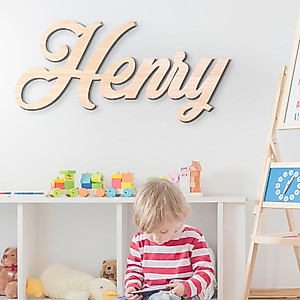 Personalized Wooden Baby Name Sign – Nursery Wall Letters, Kids’ Room Décor, 1/2" Thick, 12"-33" Wide