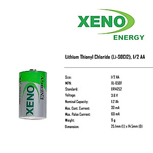 20 x XL-050F Lithium Battery 3.6v 1200mah