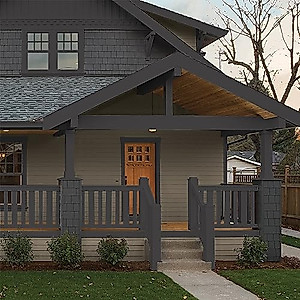 Glidden Total Exterior Paint & Primer All-in-One, Black Magic/Black, Semi-Gloss, 1 Gallon