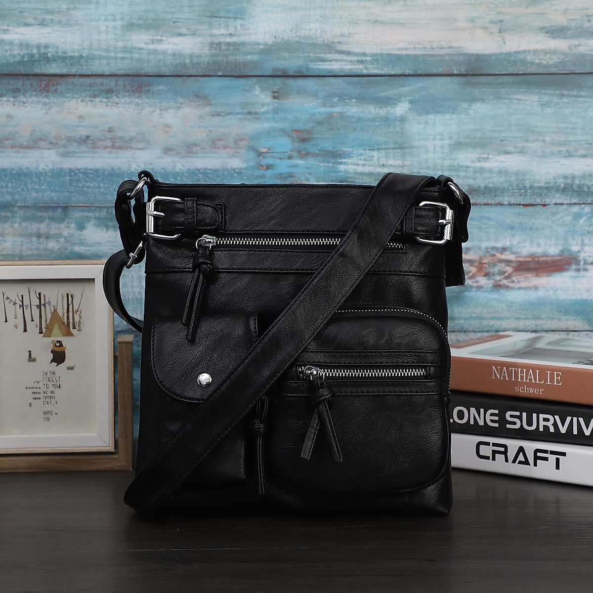 KL928 Purses for Women Small Crossbody Bags Shoulder Handbags, 01-Black