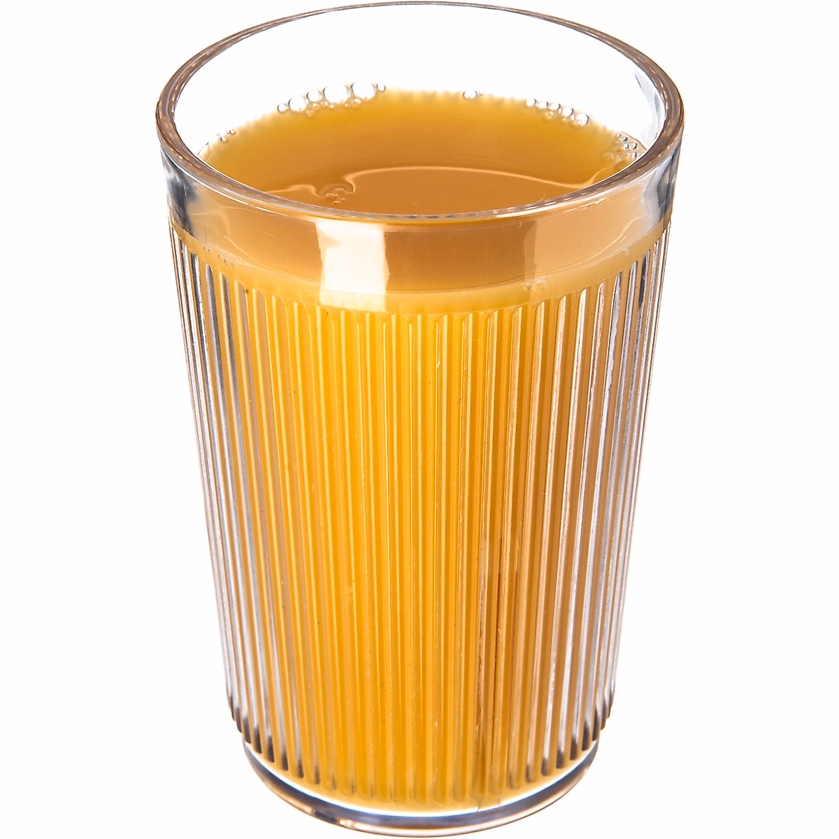 Carlisle FoodService Products Crystalon Stack-All Stackable Tumbler Plastic Tumbler with Ribbed Texture for Restaurants, Catering, Kitchens, Plastic, 8.4 Ounces, Clear