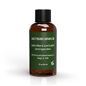 OakCityBeardCo. - Sandalwood Vanilla - 2 Ounce Beard Oil - Beard Conditioner - Sandalwood - Vanilla - Tonka Bean