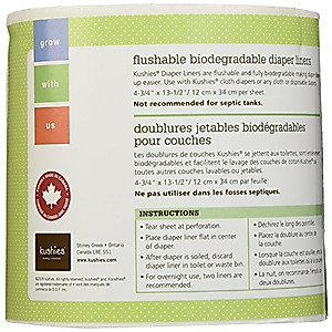 Kushies 6 Count Flushable Biodegradable Diaper Liners
