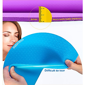 HZS Yoga mat workout fitness mat ,Extra thick high density anti-tear, Eco friendly non toxic non slip ,Classic 1/4 inch exercise mat for Yoga practice and Pilates training (green)