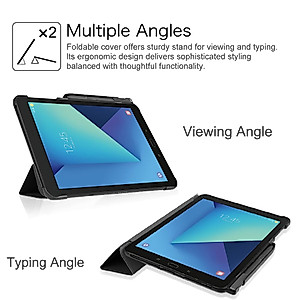 Fintie Slim Shell Case for Samsung Galaxy Tab S3 9.7, Super Slim Lightweight Stand Case with S Pen Protective Holder Auto Sleep/Wake for Tab S3 9.7 (SM-T820/T825/T827) 2017 Release, Black