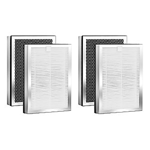Homeland Goods 25 Replacement Filters Compatible with 25 B1/S1/W1 Air Purifier, 3-in-1 True Hepa and Activated Carbon Filter 4 Pack
