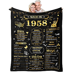 Neuturs 65th Birthday Gifts for Women, 65th Birthday Gifts for Men, 65th Birthday Decorations for Women Men, 65 Birthday Gifts for Women, 65 Year Old Birthday Gifts for Women Throw Blanket 60"x50"
