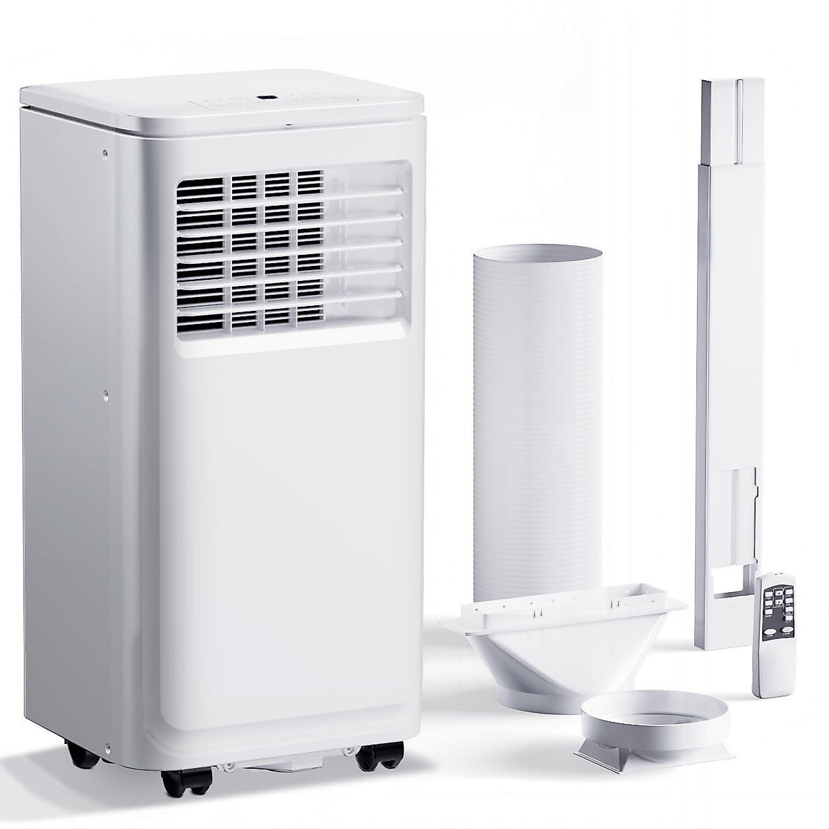 PUKAMI 8000 BTU Portable Air Conditioners,Portable AC Cools up to 350 Sq.Ft,Room Air Conditioner with Remote Control,Dehumidifier & 3-in-1 Floor Standing Air Conditioner 24Hrs Timer