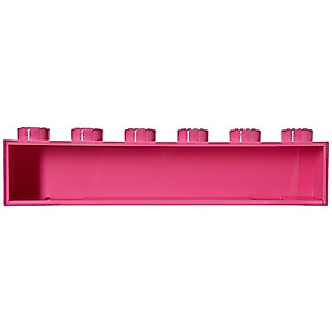ROOM Copenhagen, Lego Book Rack - Decorative Floating Shelf Storage - Pink